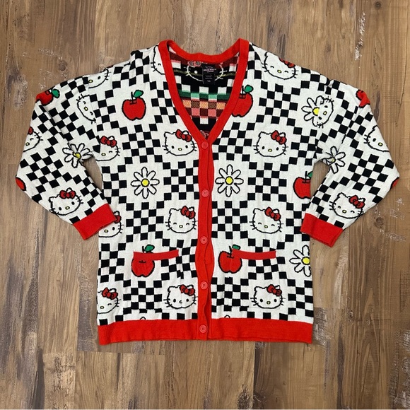 Hello Kitty | Sweaters | Sanrio Hello Kitty Checkered Cardigan Boxlunch ...